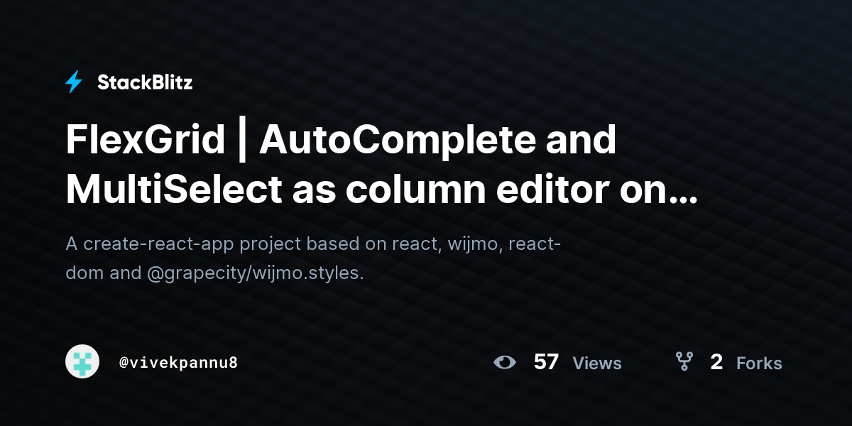 FlexGrid | AutoComplete and MultiSelect as column editor on same column - StackBlitz