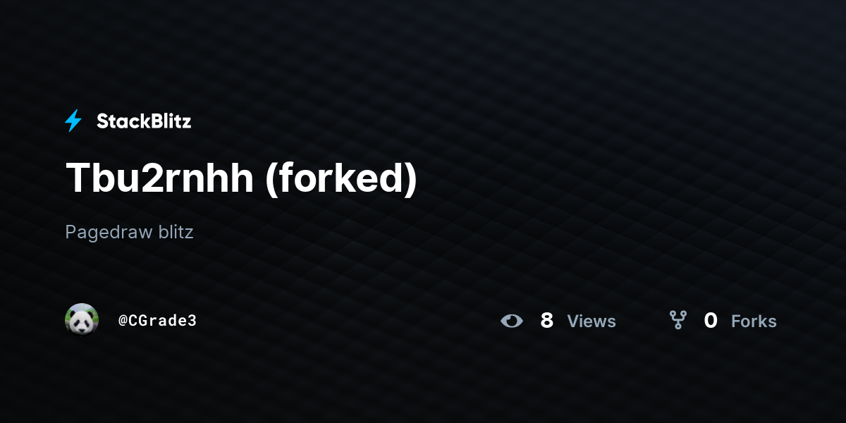 Tbu2rnhh (forked) - StackBlitz