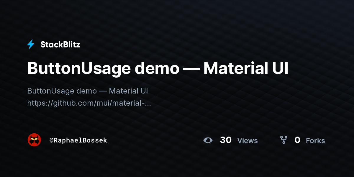 ButtonUsage demo — Material UI - StackBlitz
