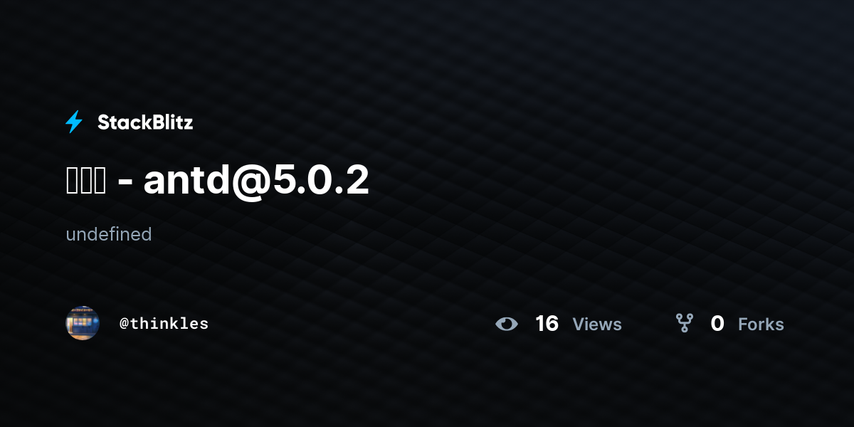 可搜索 - antd@5.0.2 - StackBlitz