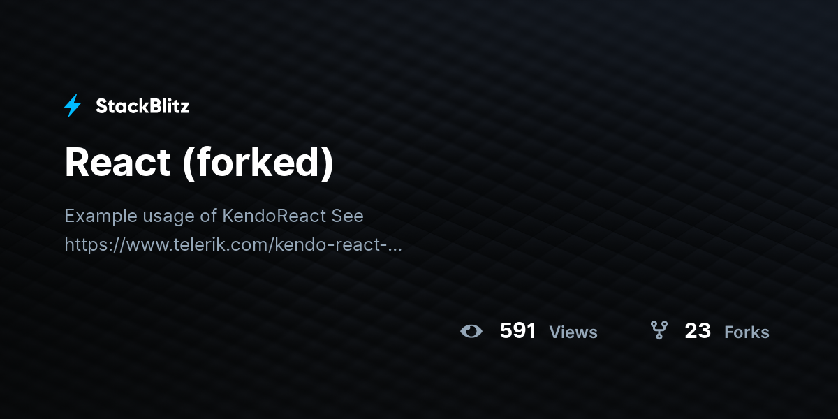 React (forked) - StackBlitz