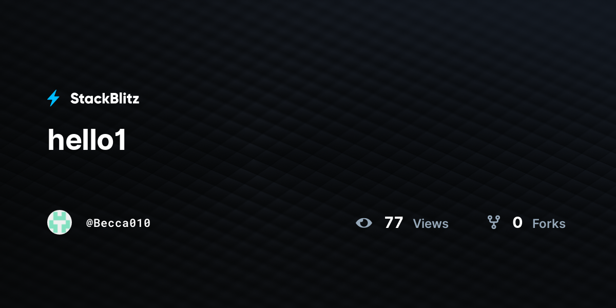 hello1 - StackBlitz
