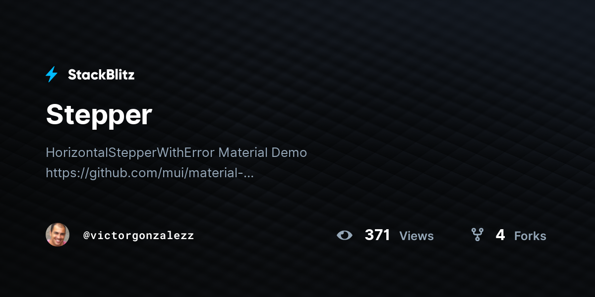Stepper - StackBlitz