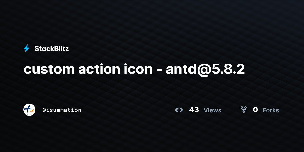 custom action icon - antd@5.8.2 - StackBlitz