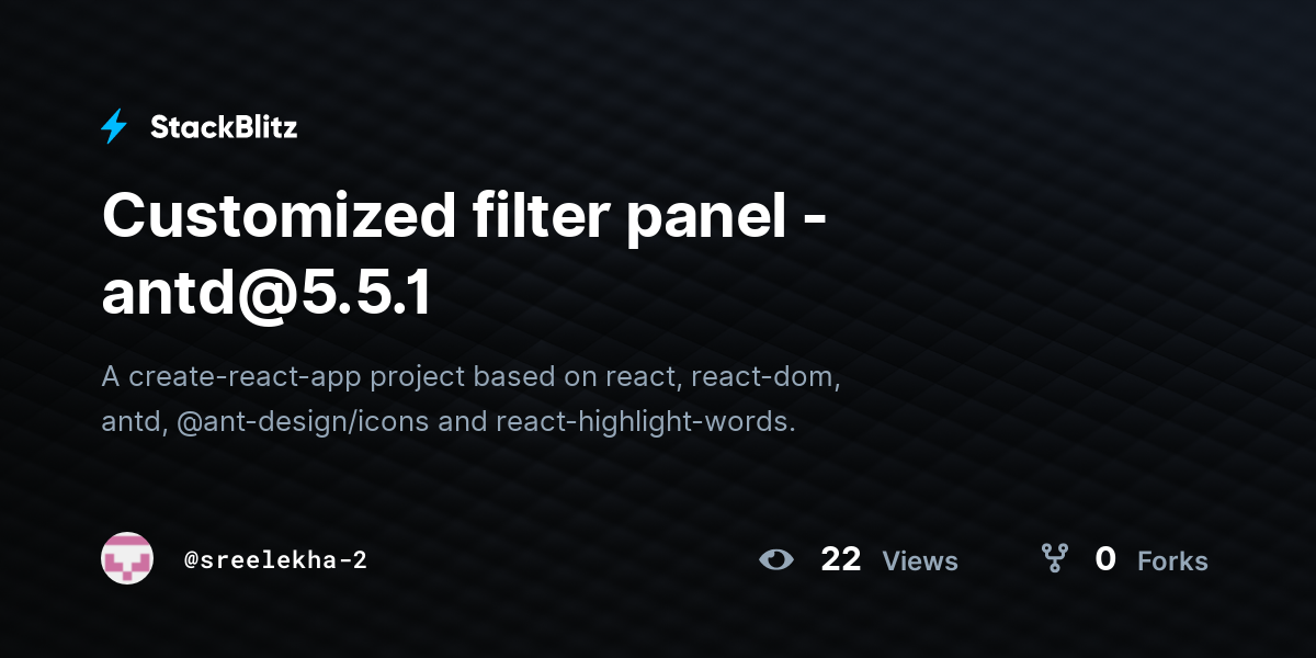 Customized filter panel - antd@5.5.1 - StackBlitz