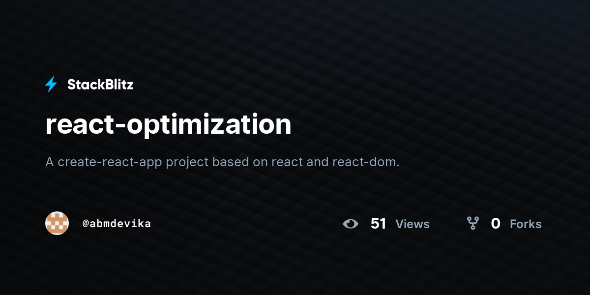 react-optimization - StackBlitz