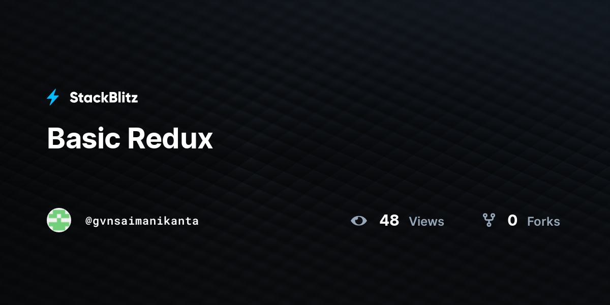 Basic Redux - StackBlitz