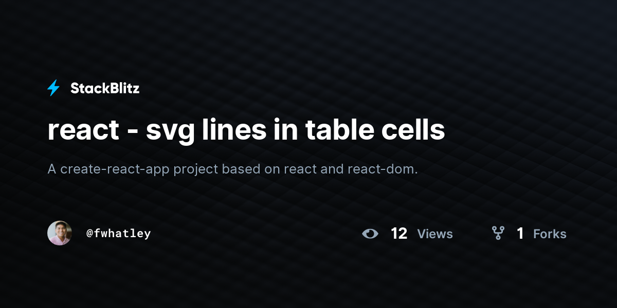 react - svg lines in table cells - StackBlitz
