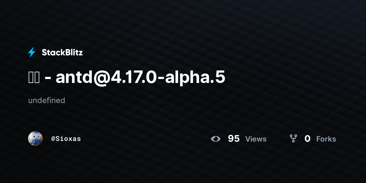 基本 - antd@4.17.0-alpha.5 - StackBlitz