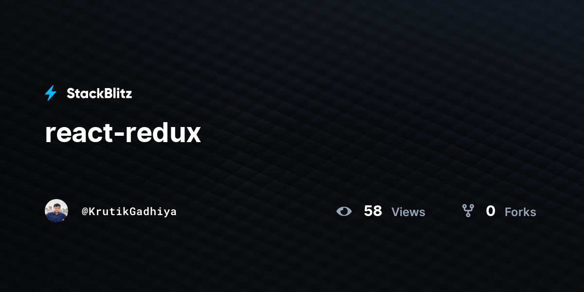 react-redux - StackBlitz