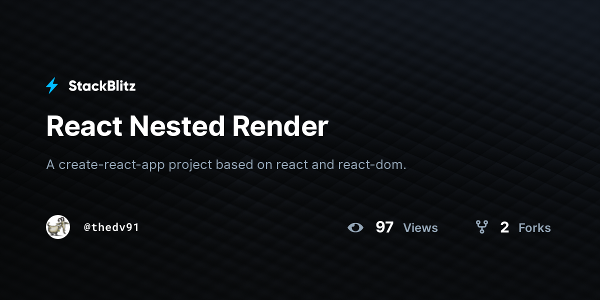 React Nested Render - StackBlitz