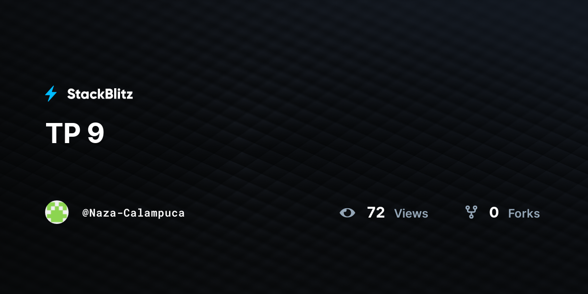 TP 9 - StackBlitz