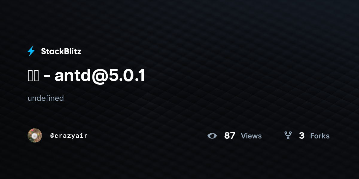 基本 - antd@5.0.1 - StackBlitz