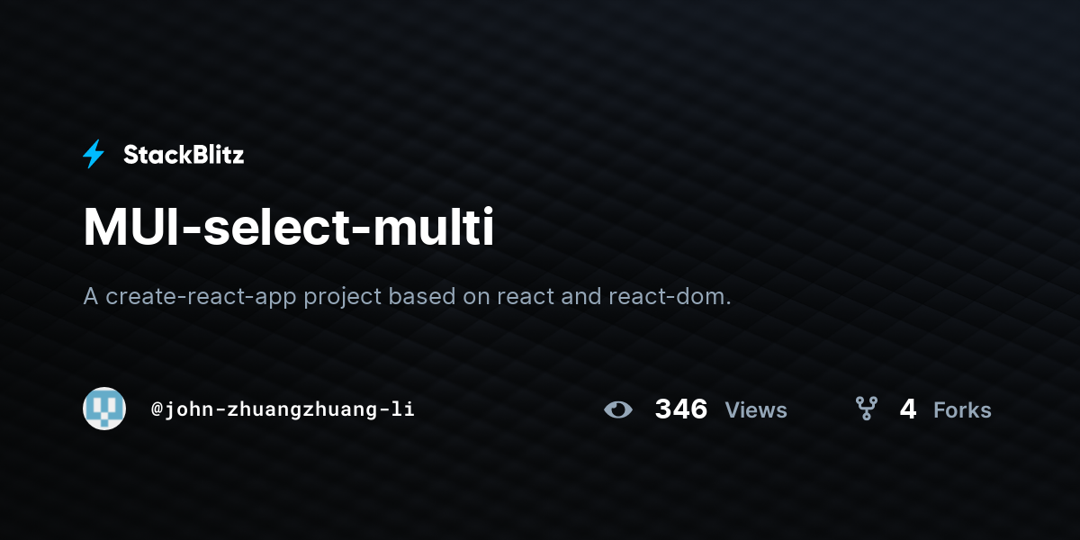 MUI select multi StackBlitz