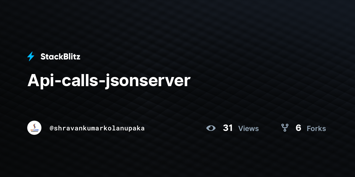 Api-calls-jsonserver - StackBlitz
