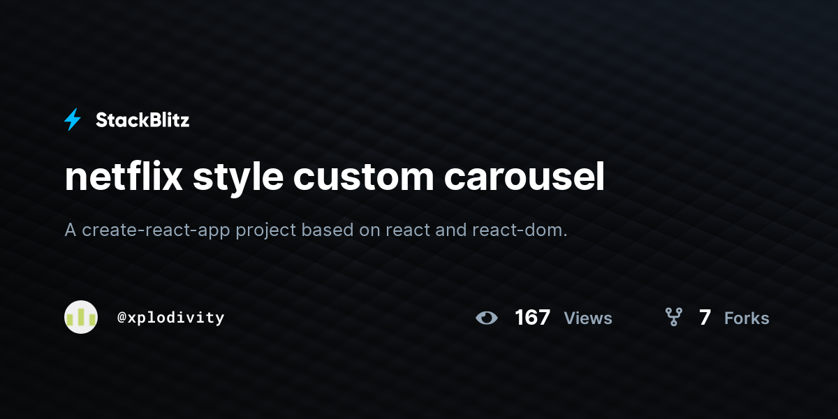 netflix style custom carousel - StackBlitz