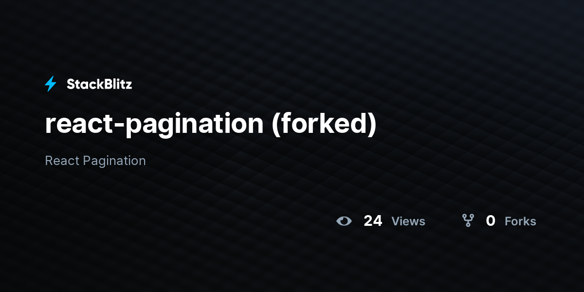 react-pagination (forked) - StackBlitz