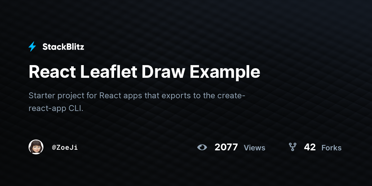 React Leaflet Draw Example - StackBlitz React Leaflet Draw Example - StackBlitz