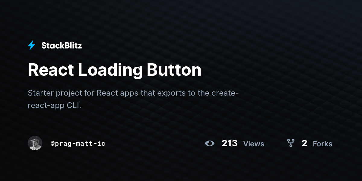 React Loading Button - StackBlitz
