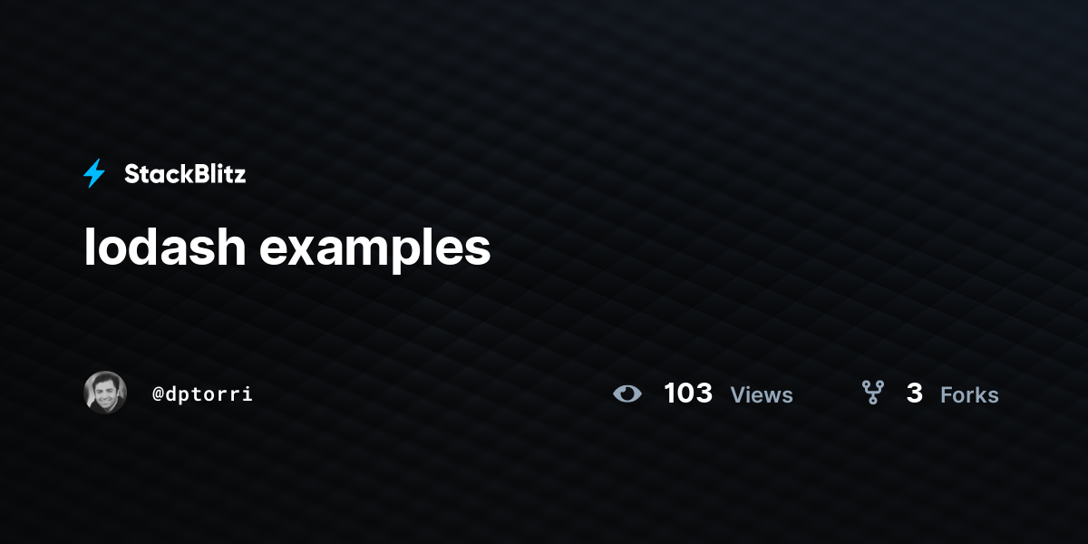 lodash examples - StackBlitz