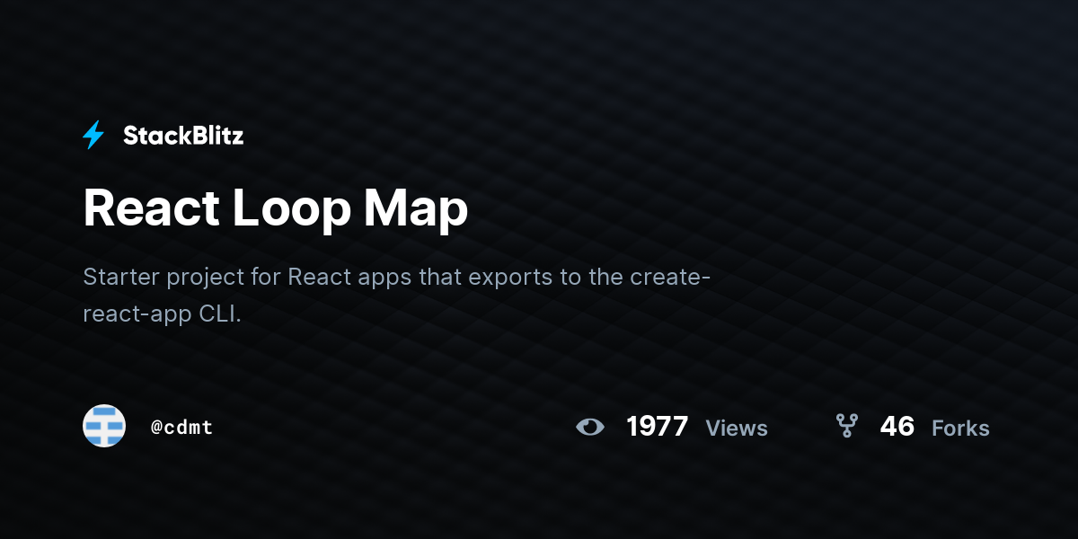 React Loop Map - StackBlitz