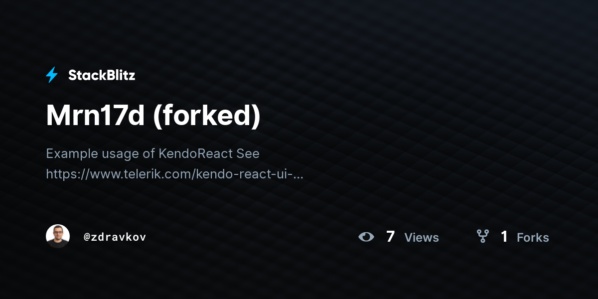 Mrn17d (forked) - StackBlitz