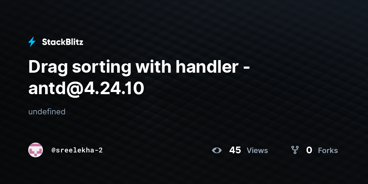 Drag sorting with handler - antd@4.24.10 - StackBlitz