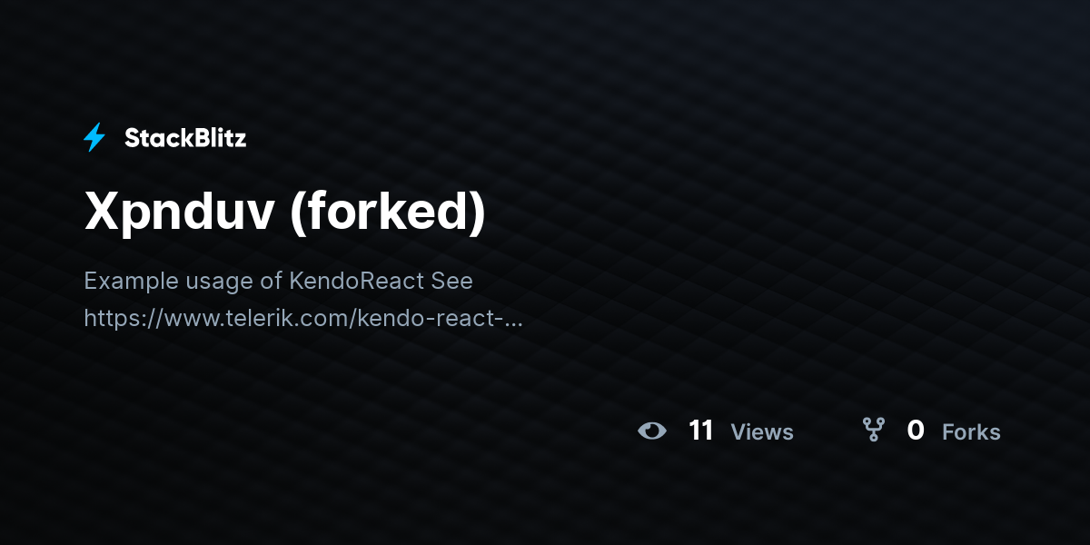 Xpnduv (forked) - StackBlitz