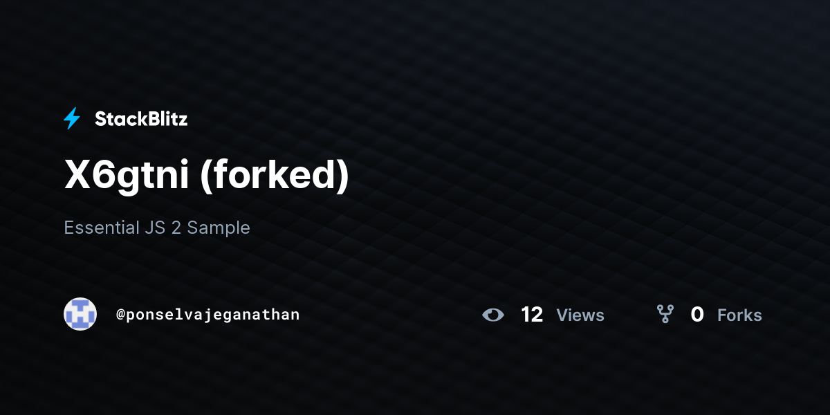 X6gtni (forked) - StackBlitz