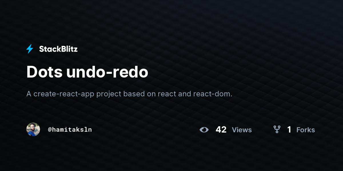 Dots undo-redo - StackBlitz