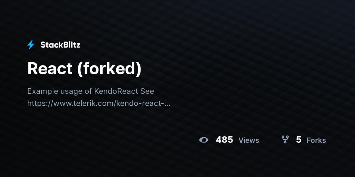 React (forked) - StackBlitz