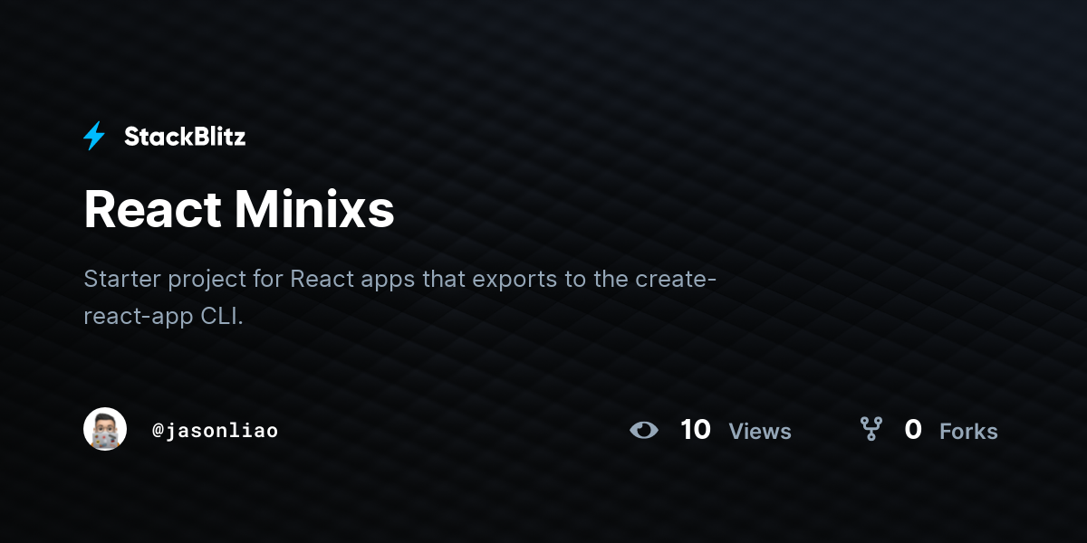 React Minixs - StackBlitz