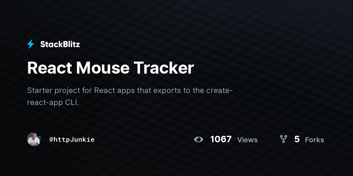 React Mouse Tracker Stackblitz