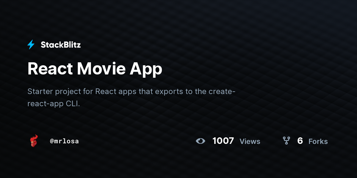 React Movie App - StackBlitz