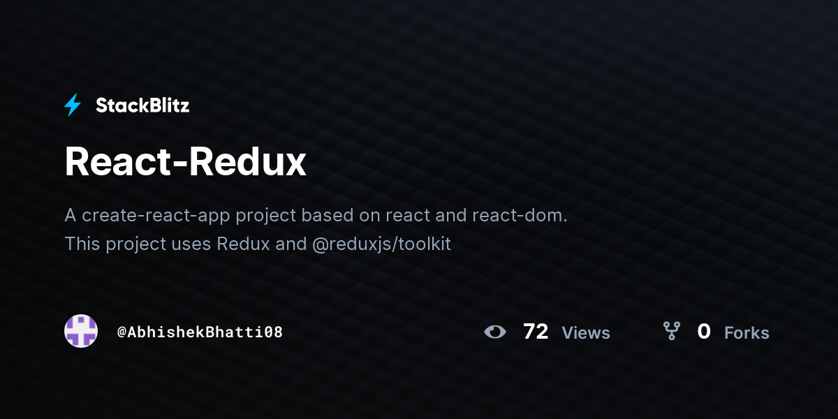 React-Redux - StackBlitz