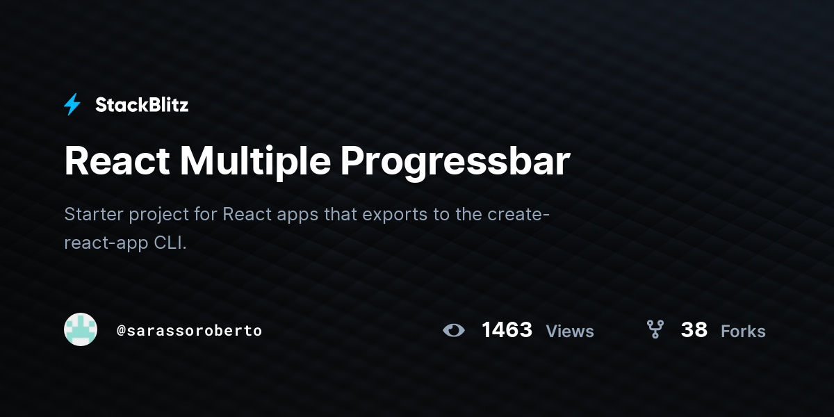React Multiple Progressbar - StackBlitz