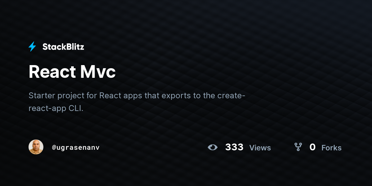 React Mvc - StackBlitz