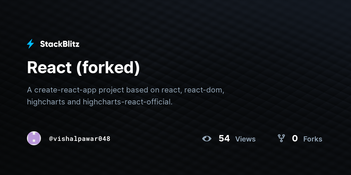 React (forked) - StackBlitz