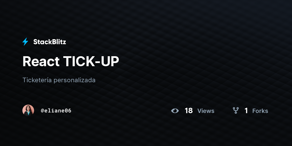 React TICK-UP - StackBlitz