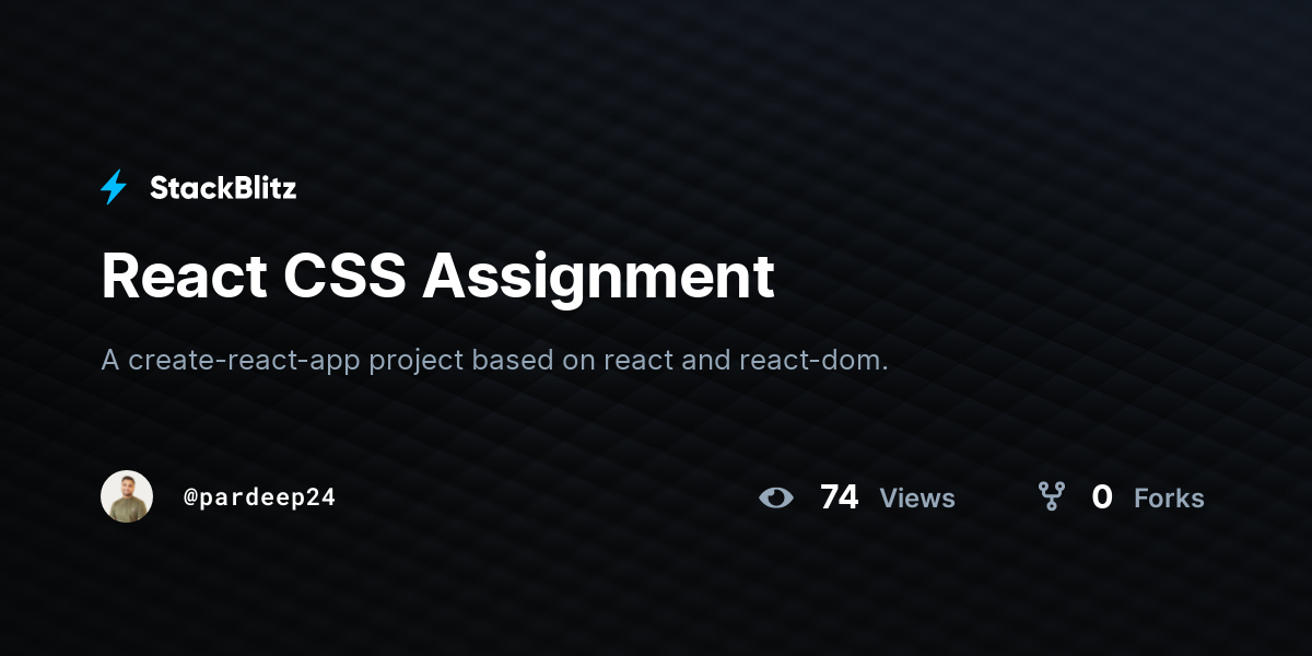 React CSS Assignment - StackBlitz React CSS Assignment - StackBlitz