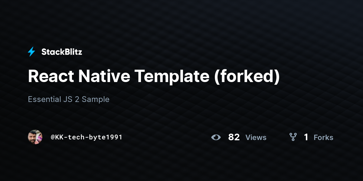 React Native Template (forked) - StackBlitz