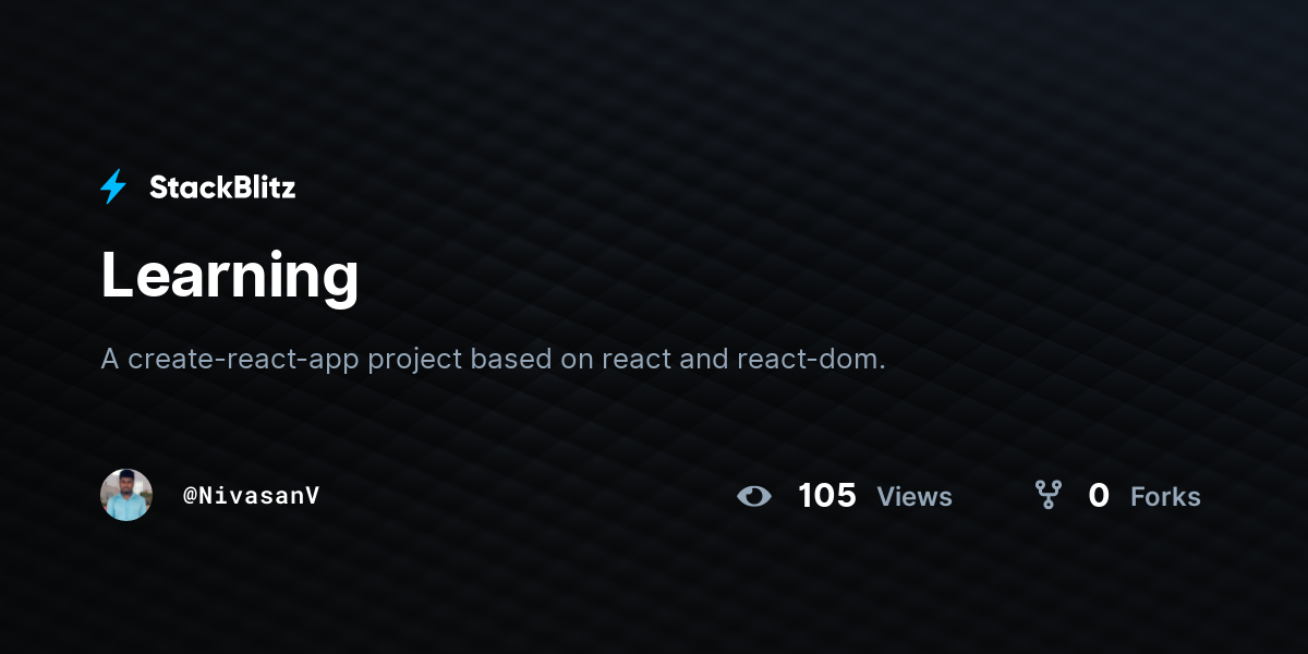 Learning - StackBlitz