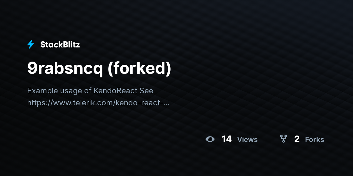 9rabsncq (forked) - StackBlitz