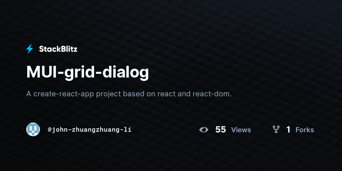 Mui Grid Dialog Stackblitz
