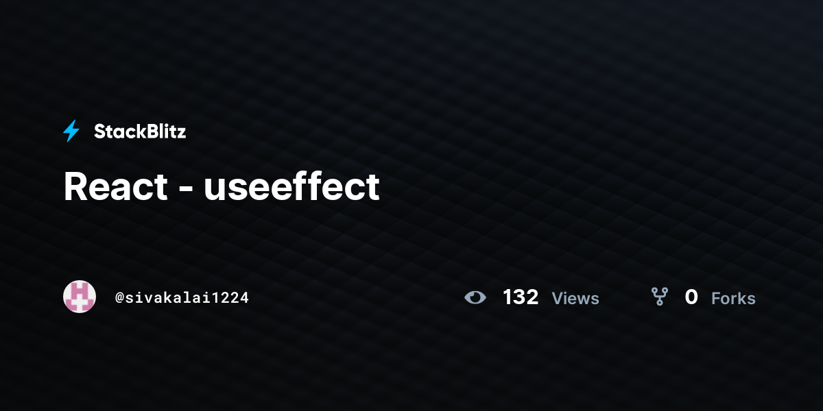 React - useeffect - StackBlitz