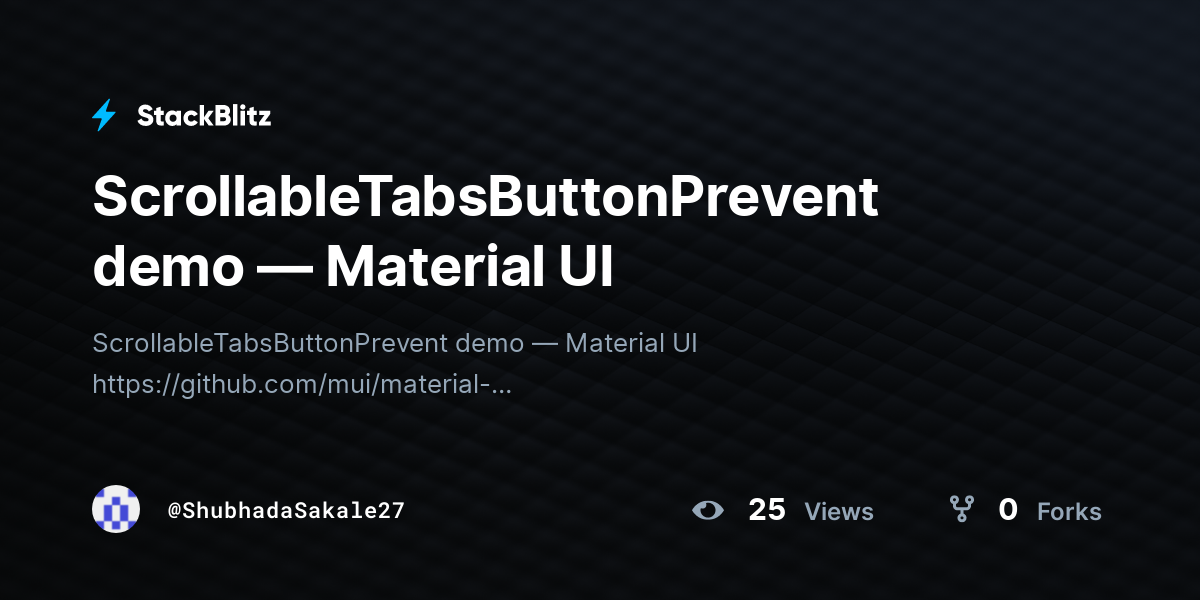 ScrollableTabsButtonPrevent demo — Material UI - StackBlitz