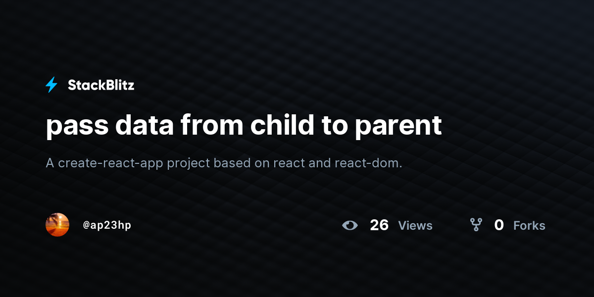 pass data from child to parent - StackBlitz