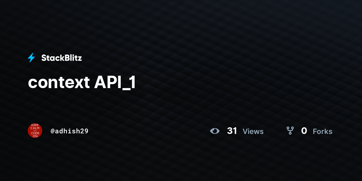 context API_1 - StackBlitz