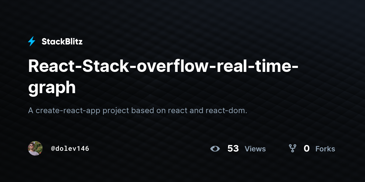 React-Stack-overflow-real-time-graph - StackBlitz React-Stack-overflow-real-time-graph - StackBlitz