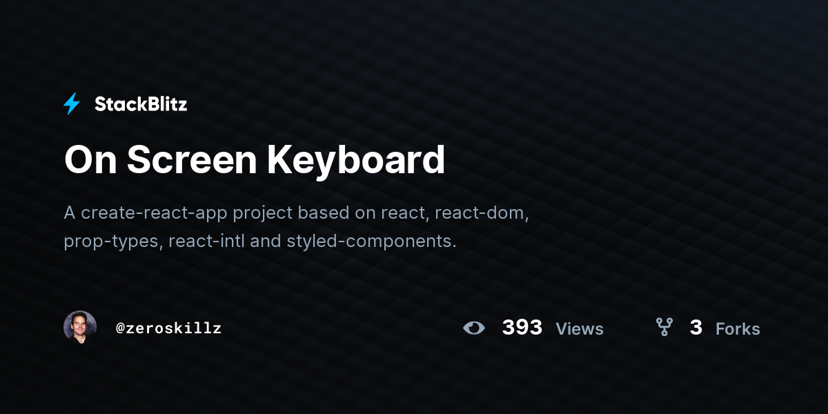 On Screen Keyboard - StackBlitz